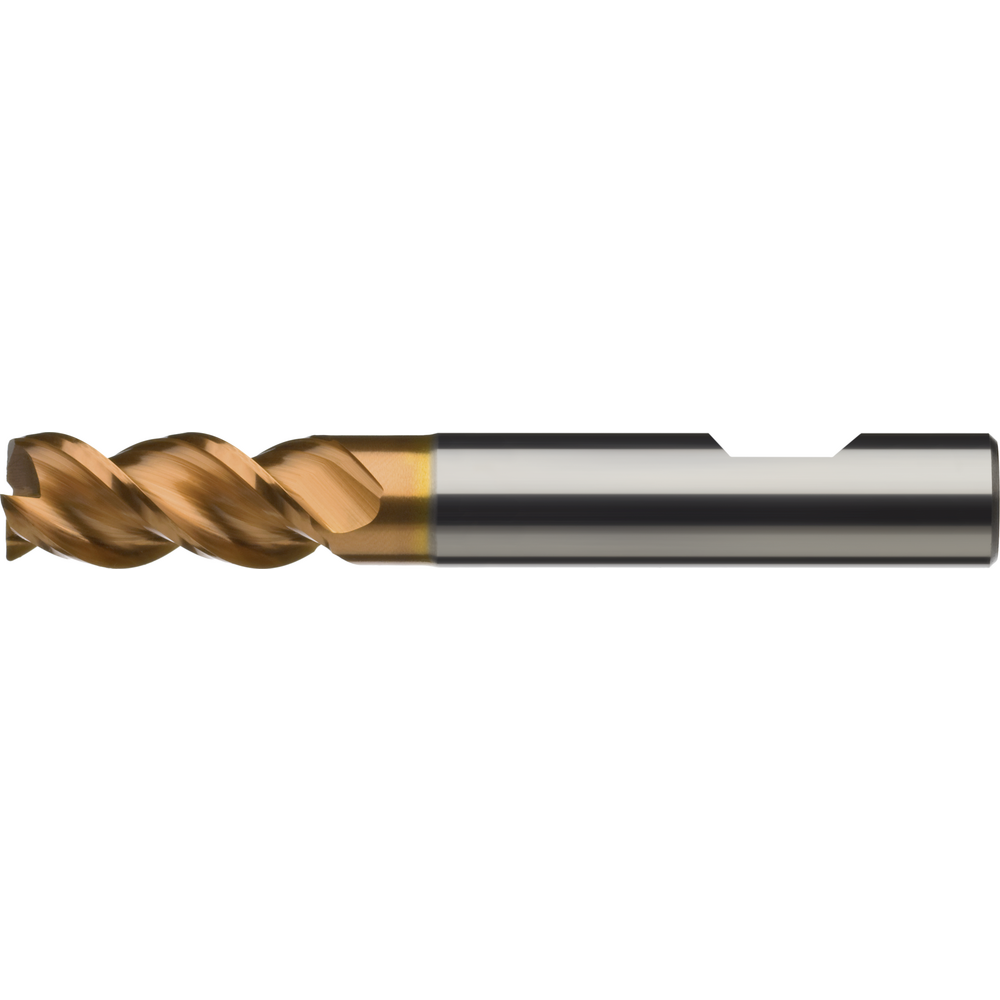 Solid carbide aluminium torus cutter 5x1mm, L2=18mm Z=3 HB, ZrCN Ultra ...