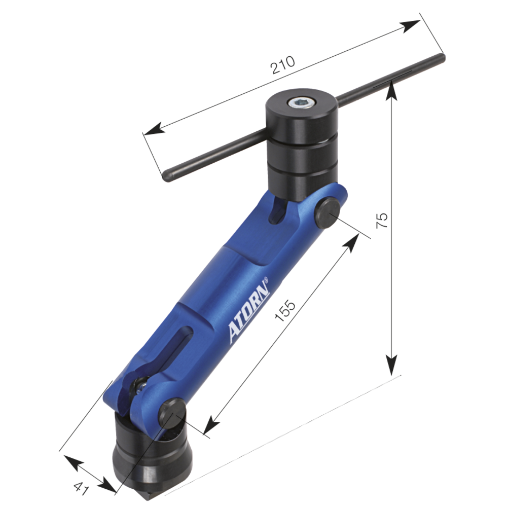Workpiece stop, adjustable, with T-slot nut (12+14mm) | SARATOOLS