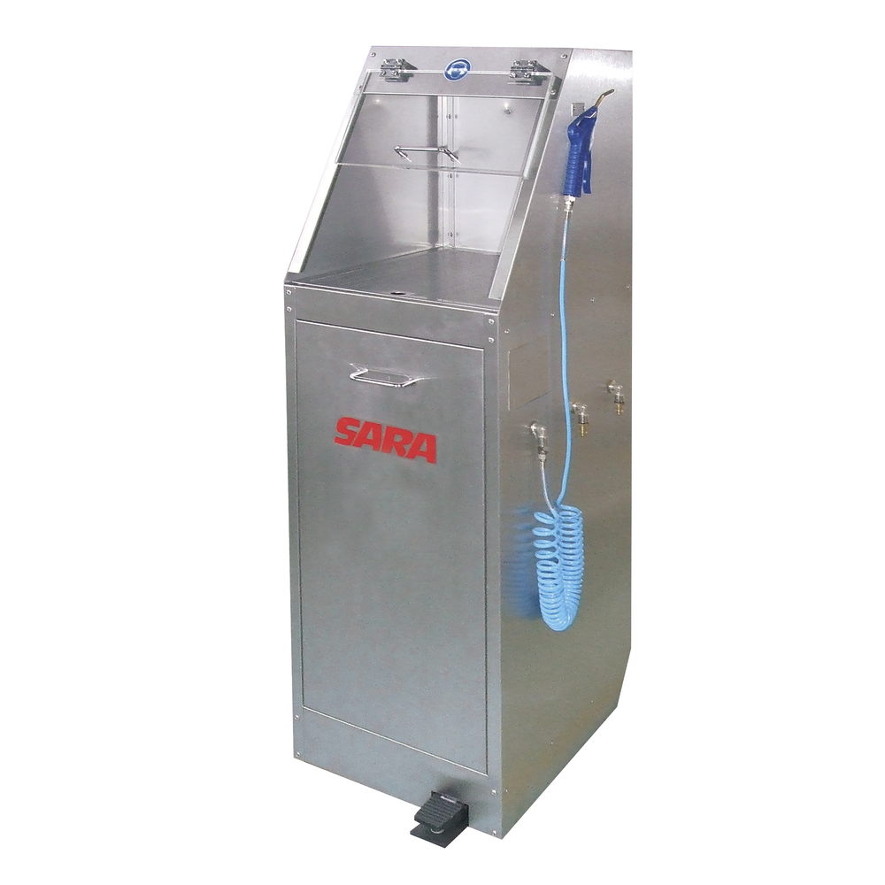 Venturi cleaner table, stainless steel HxWxD: 1300x400x500 mm | SARATOOLS