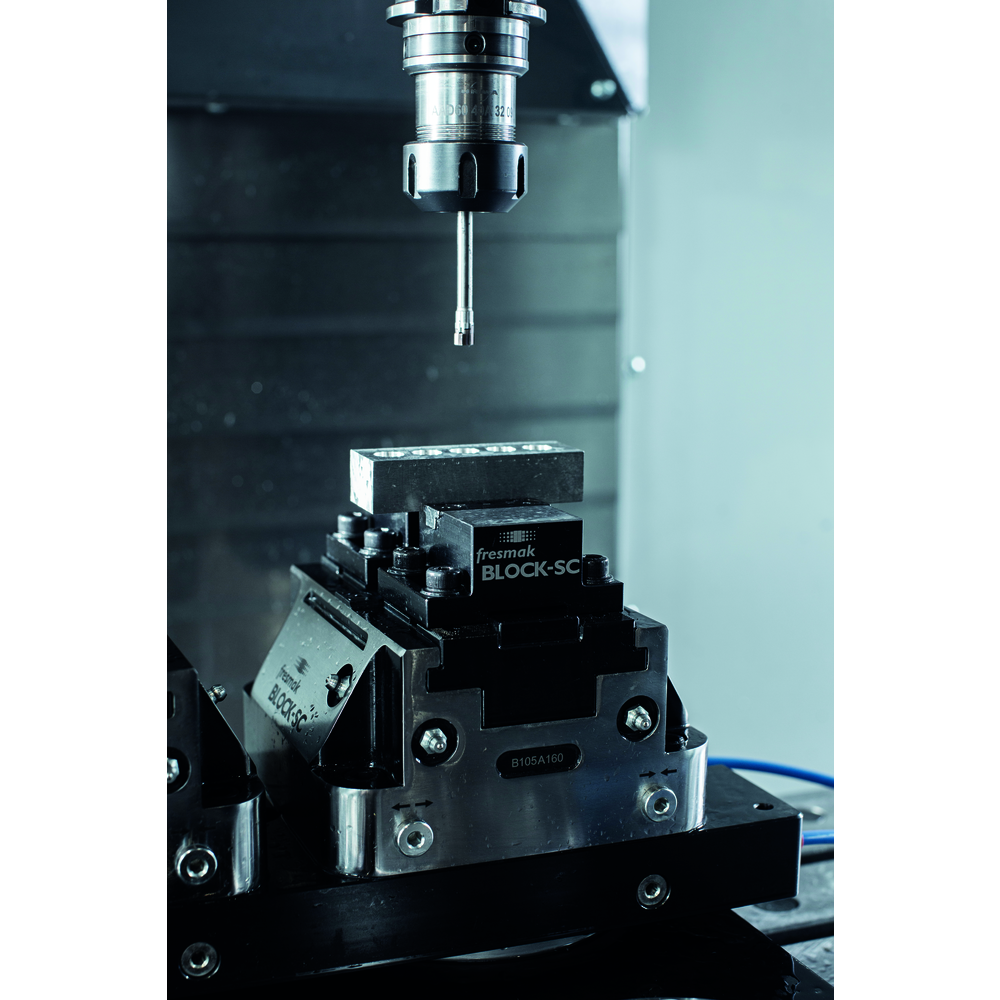 Kraftspannblock BLOCK-SC BB100mm L (langer Hub) pneum. | SARATOOLS