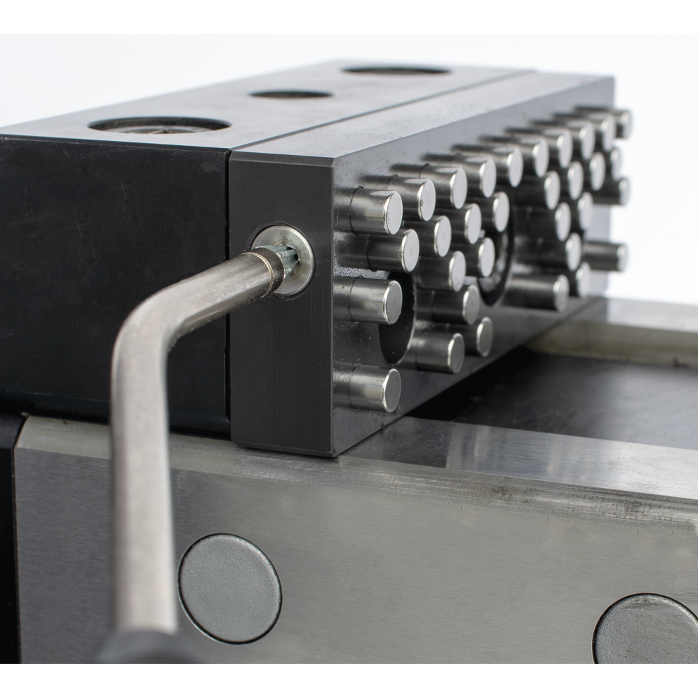 Clamping jaw with positioning pins for NC125, NC125H, EL125 and KNC125 ...