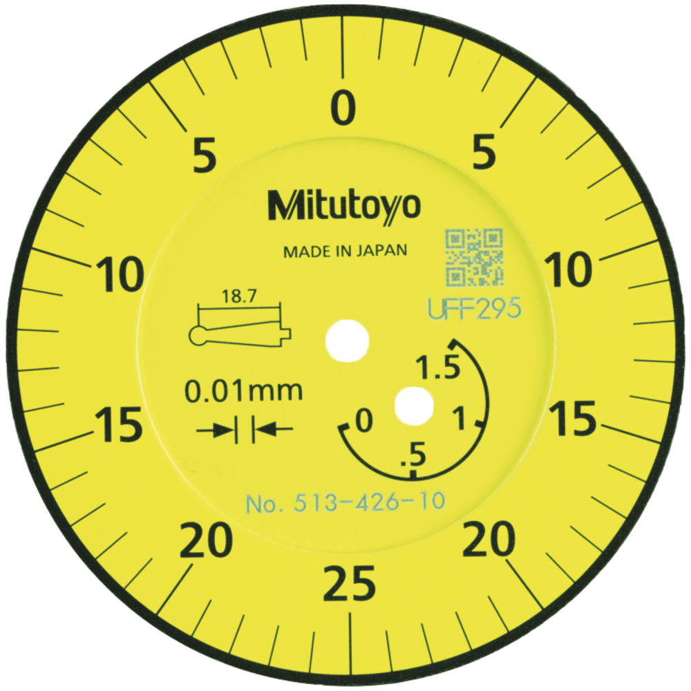 Lever dial indicator 1.5 mm (0.01 mm) scale 0-25-0, external ring 39 mm ...