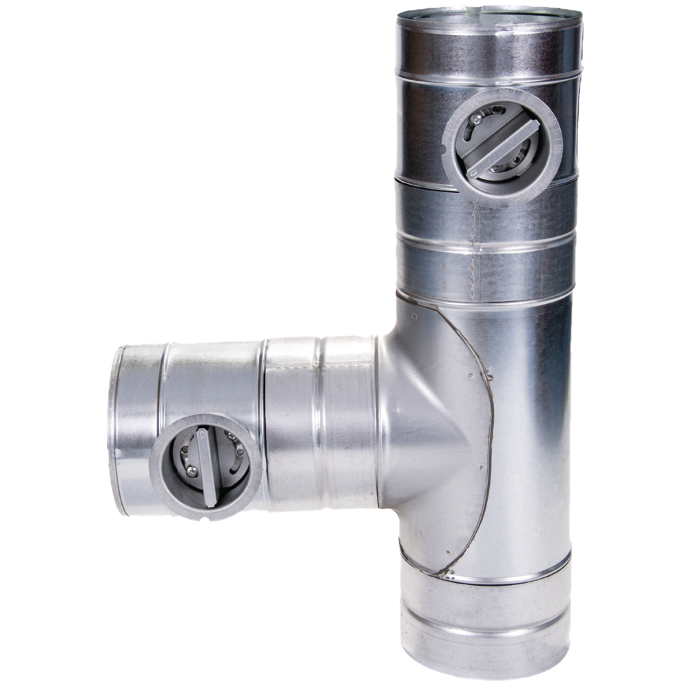 T-piece with two air flow regulators 200mm | SARATOOLS