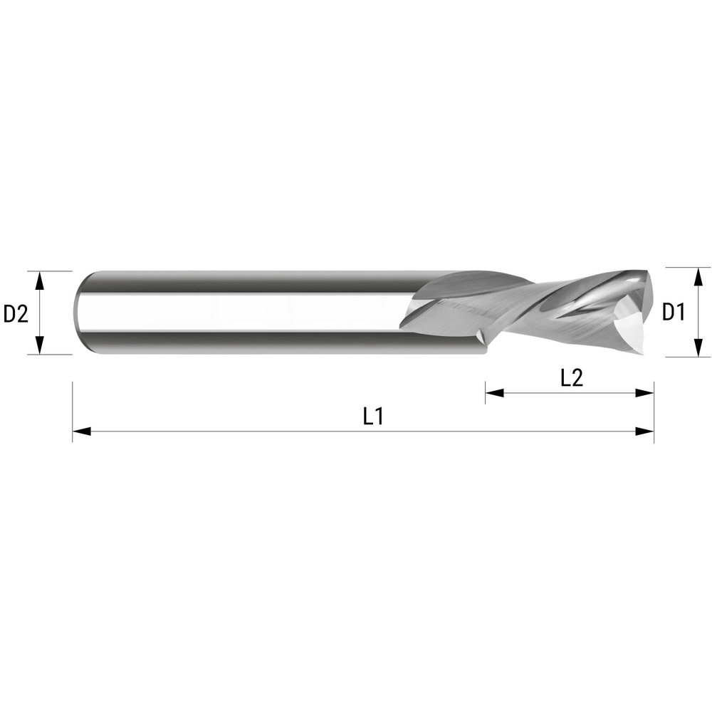 Schaftfräser ø16,0 mm, L1=92 mm, L2=35 mm links | SARATOOLS