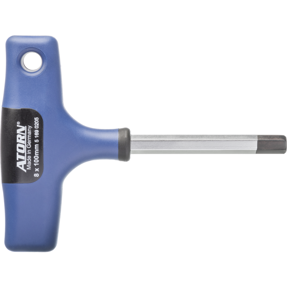 Hex key T-handle AF 10x100 | SARATOOLS