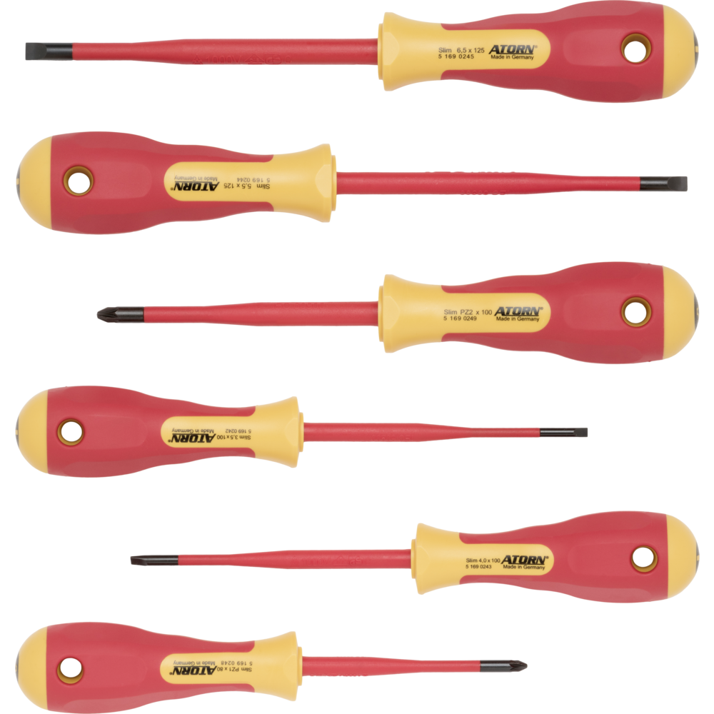 VDE screwdriver set, 6 pcs PZ | SARATOOLS