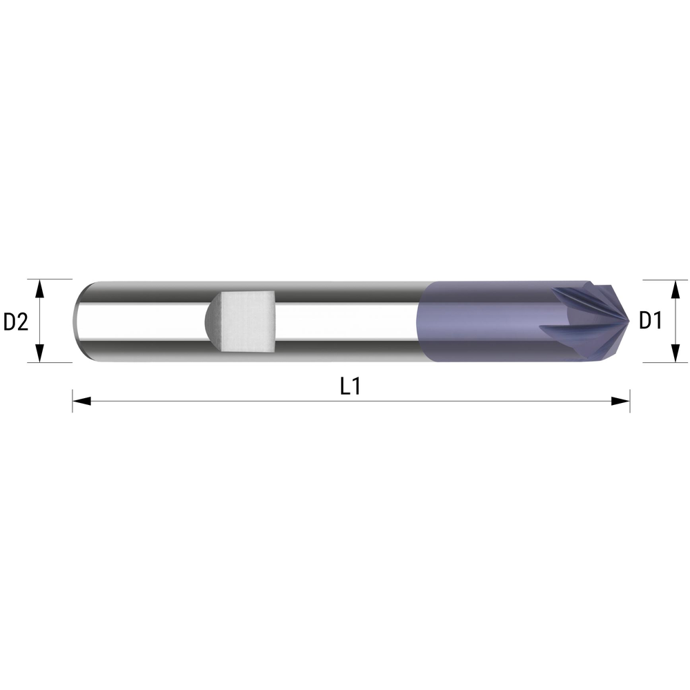 Entgrater VHM 90° ø 6,0 mm TIALN-Beschichtet | SARATOOLS