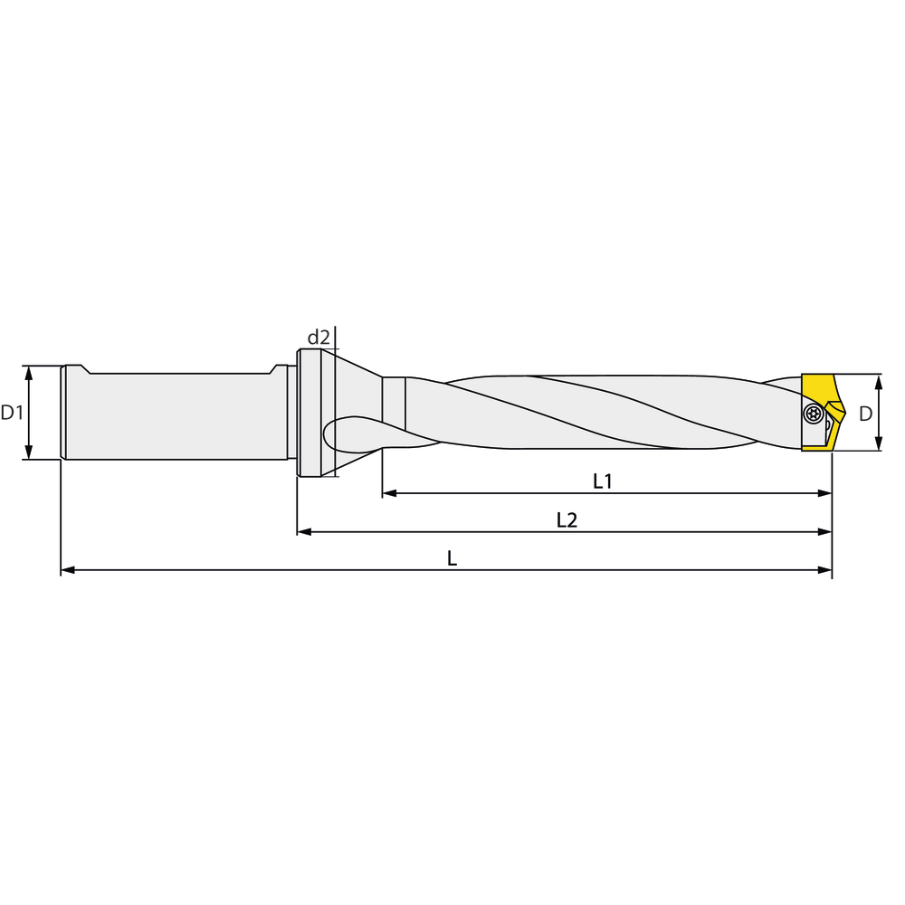 Indexable insert drill HSS-E 3xD DIN1835HB 27mm L=195mm IC | SARATOOLS