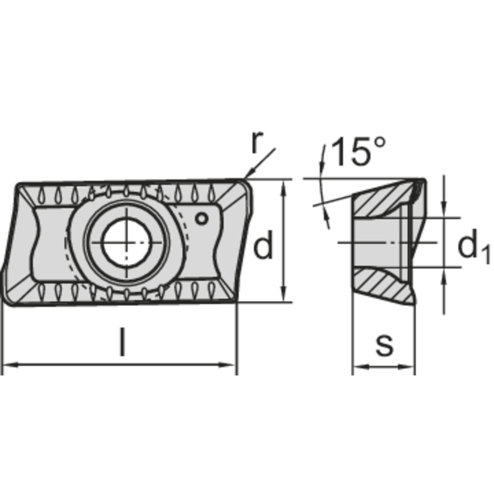 Milling insert ADKX 170520-SR-TR HC4640 | SARATOOLS