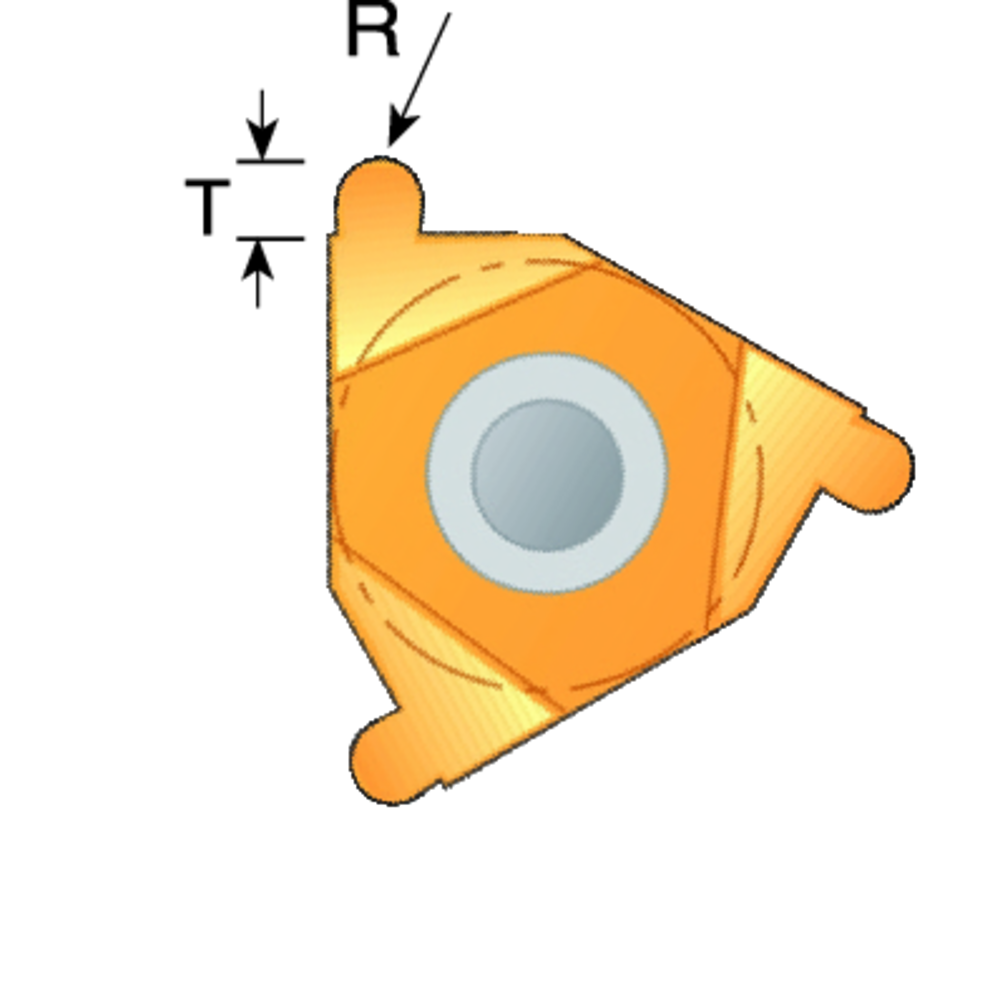 Grooving insert with radius 16ER/IL R 0,9 HC5640 (for holder SER..16 ...