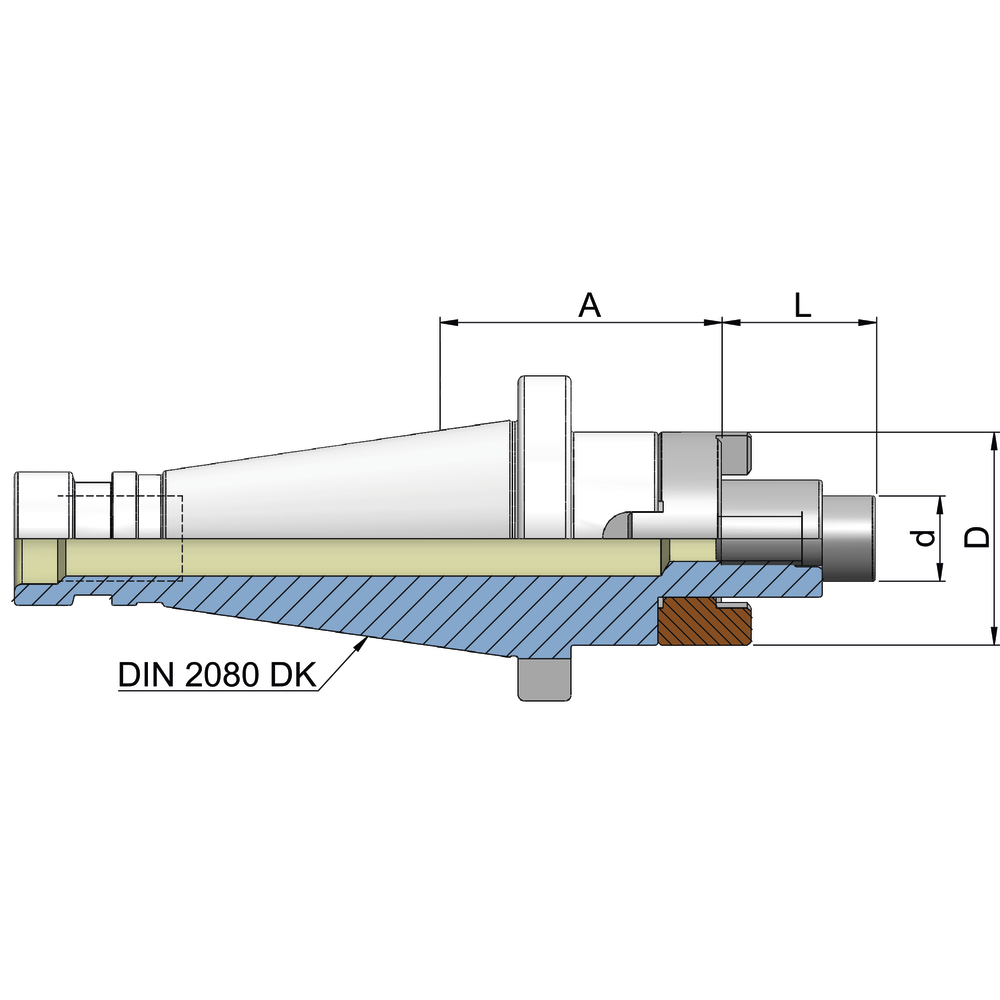 Combination shell-type milling cutter arbour DIN2080 SK50, 40mm A=55mm ...