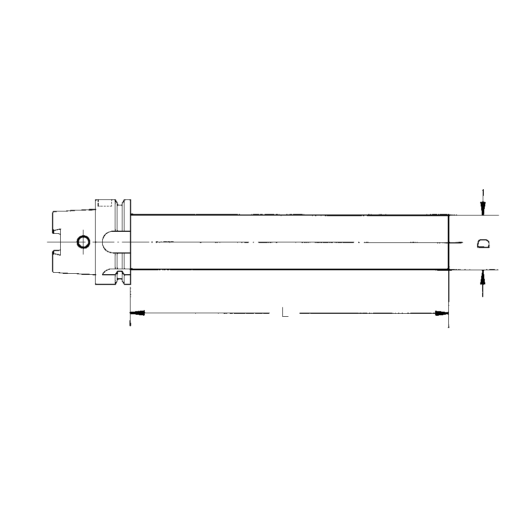 Test mandrel DIN69893 HSK-A100, 40mm A=349mm | SARATOOLS