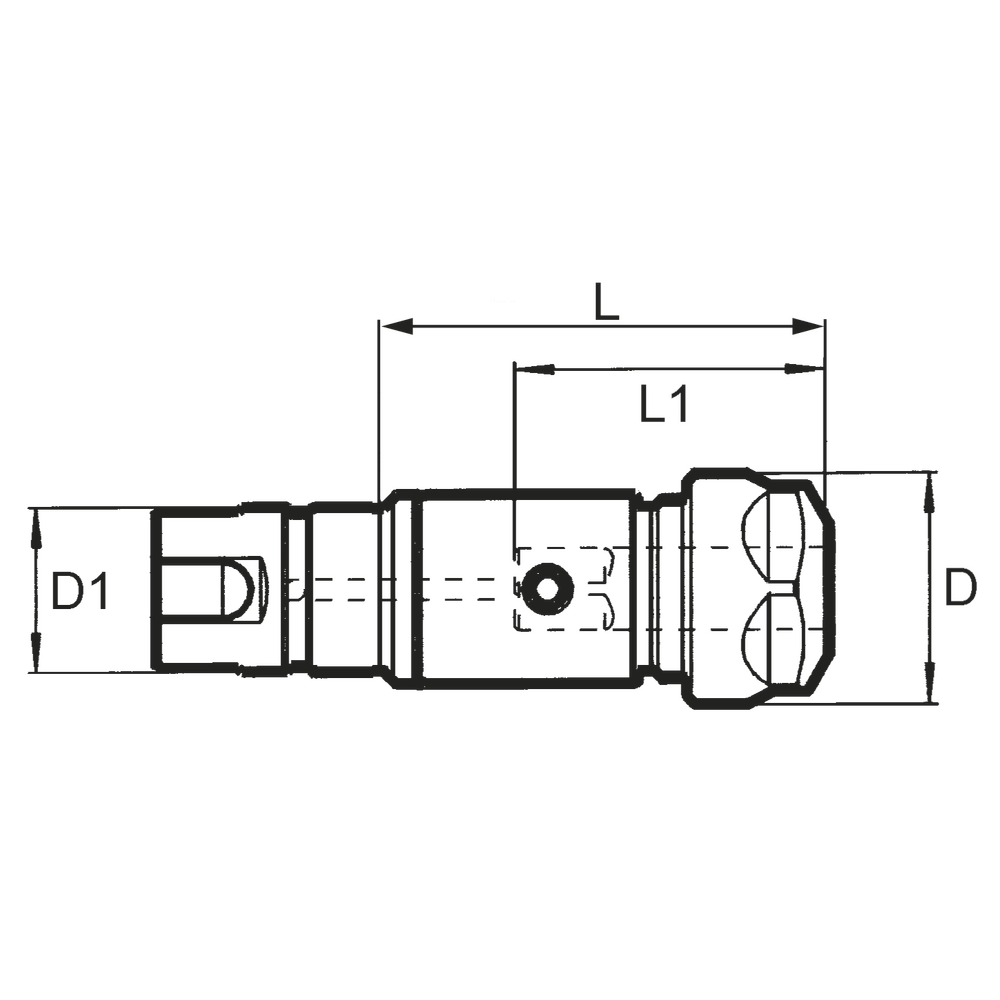Quick-release insert (two-piece) for collets ER25, for thread M6-M20 ...