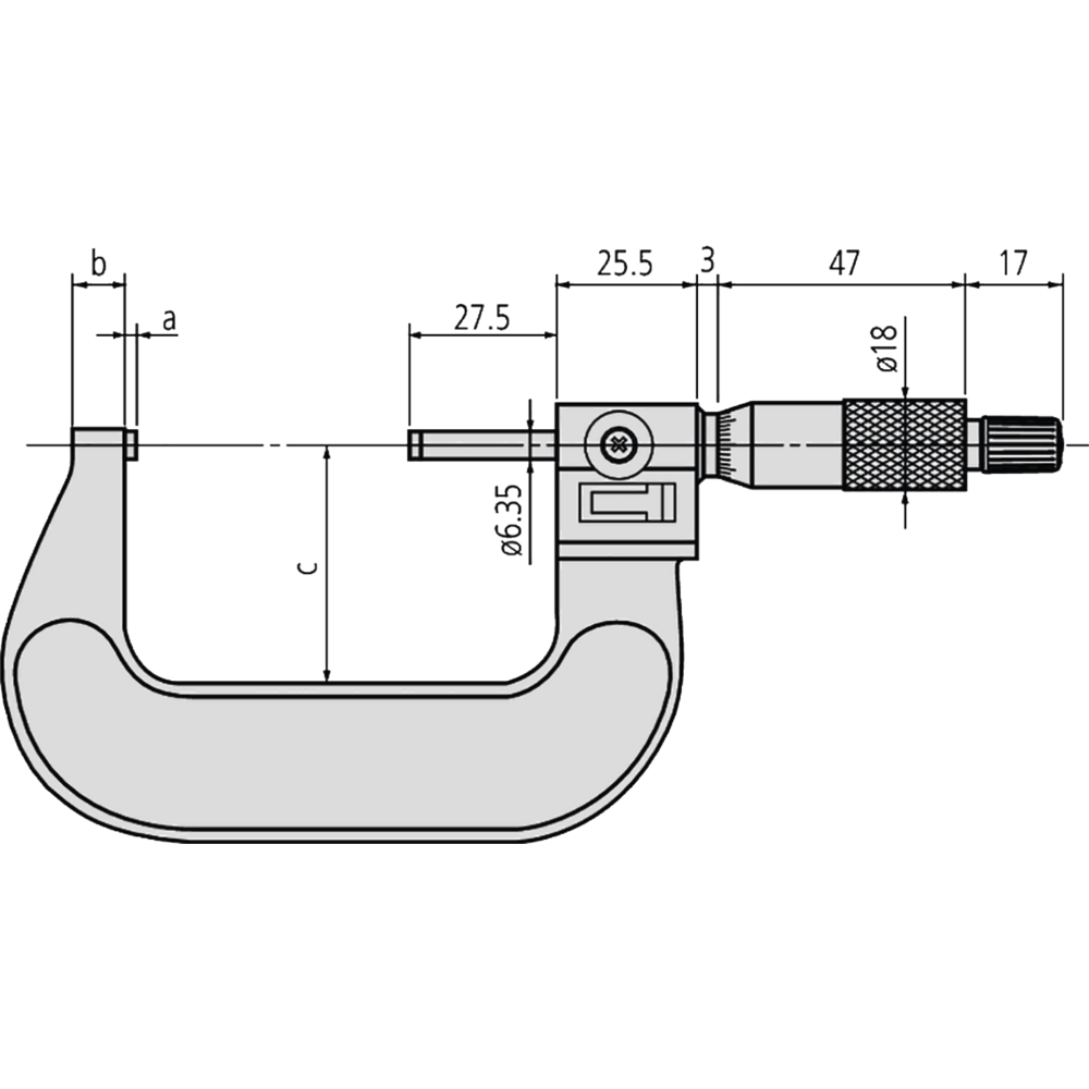 Outside micrometer 75-100mm (0,01mm) with counting mechanism | SARATOOLS