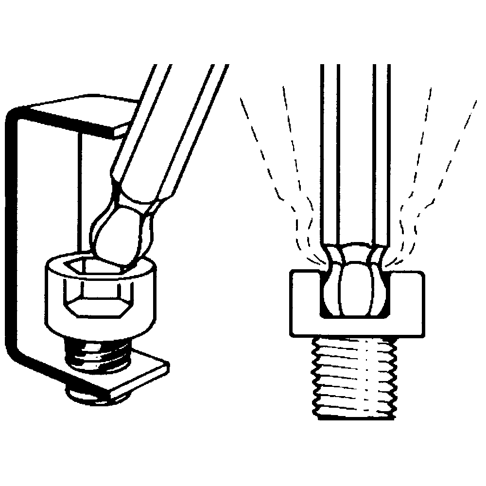 Hexagonal offset screwdriver with ball head 4mm, nickel-plated, long ...