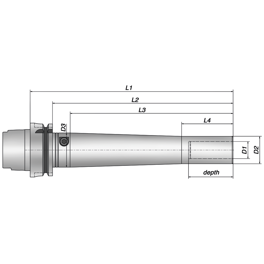 Hydraulic expansion chuck Type HG PENCIL-20x110/HSK100A/C Ø 20 mm ...