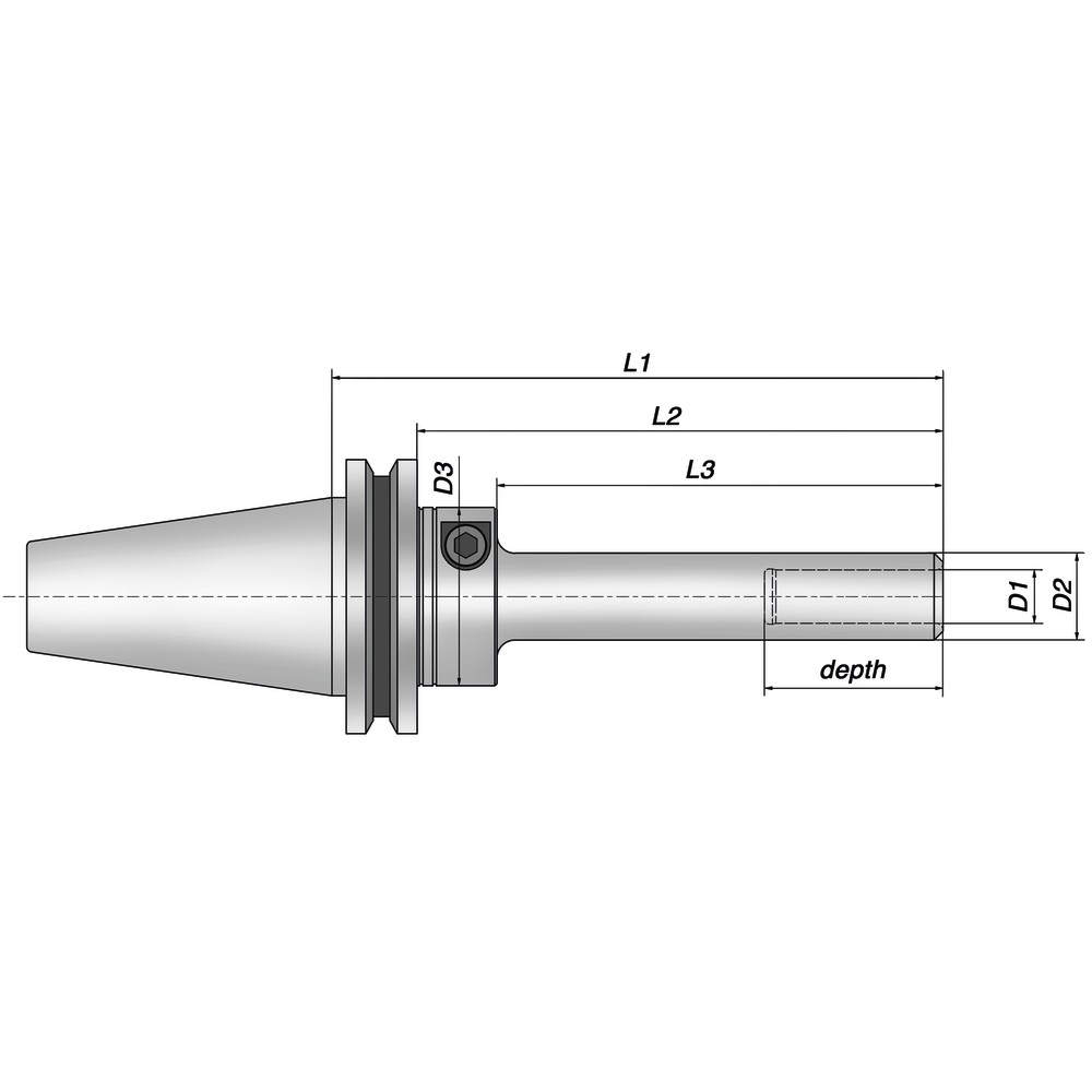 Hydraulic expansion chuck Type HG PENCIL-20x190/ISO40 Ø 20 mm | SARATOOLS