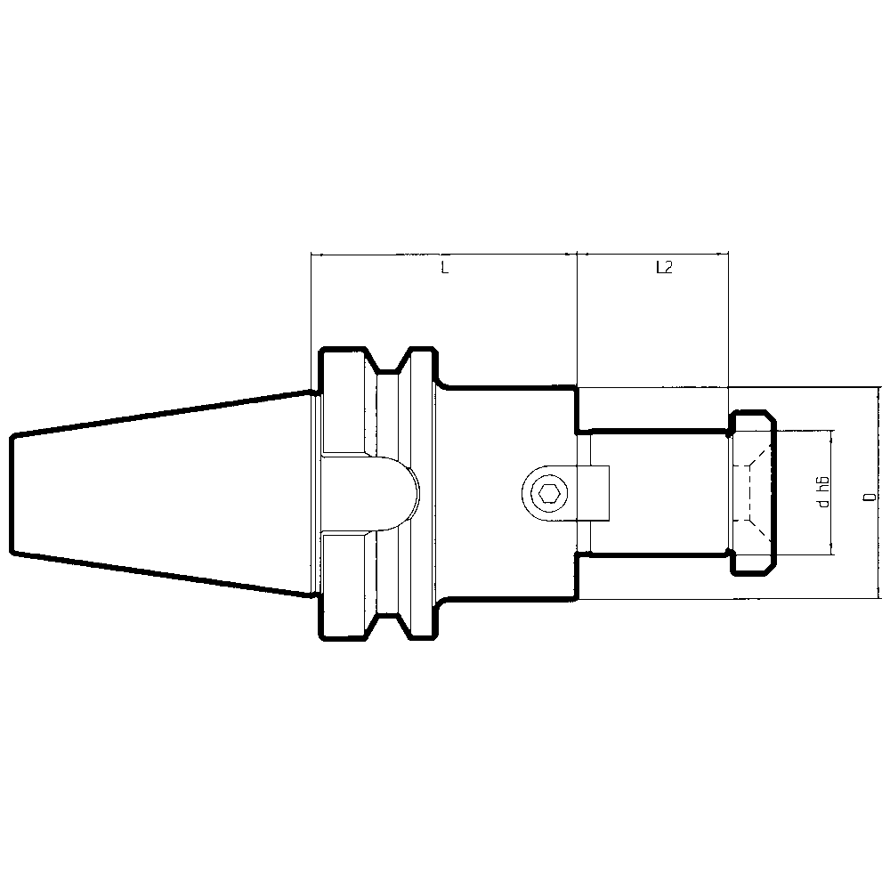 Tran. slot shell mil. cut. arb. with planar support DIN ISO 7388-2 ...